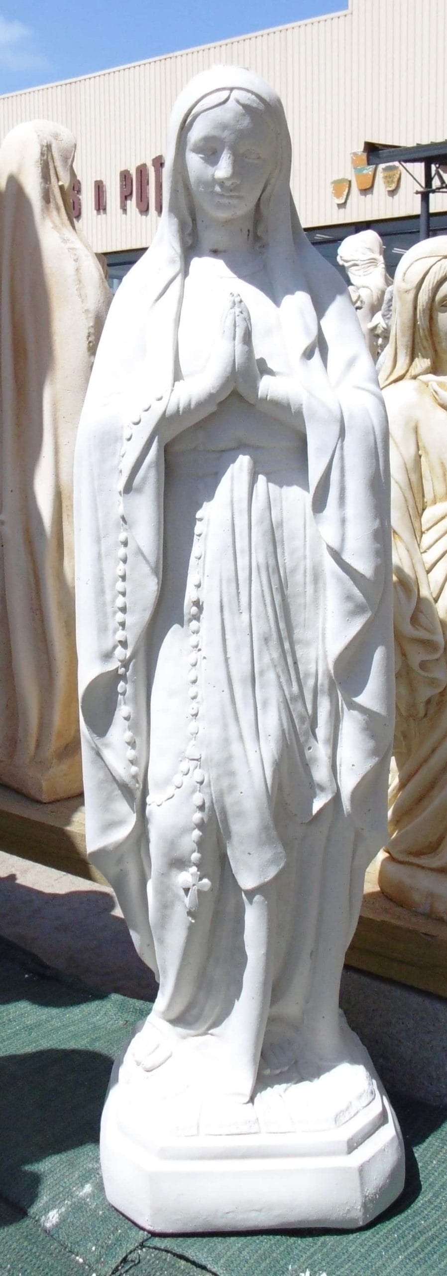 Mary of Lourdes - Small Concrete Statue | Wantirna Garden Ornaments and ...